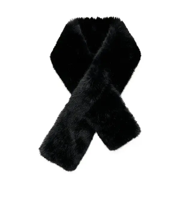 BY MALENE BIRGER Pella Faux Fur Scarf - Black