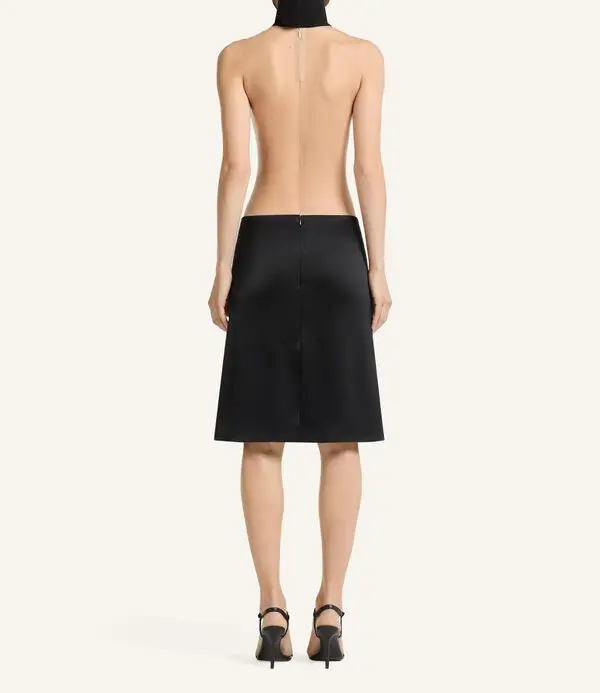 COURREGES Satin-finish Pocket-detail Mini Skirt