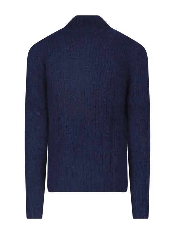 Aspesi Zip-up Ribbed-knit Cardigan