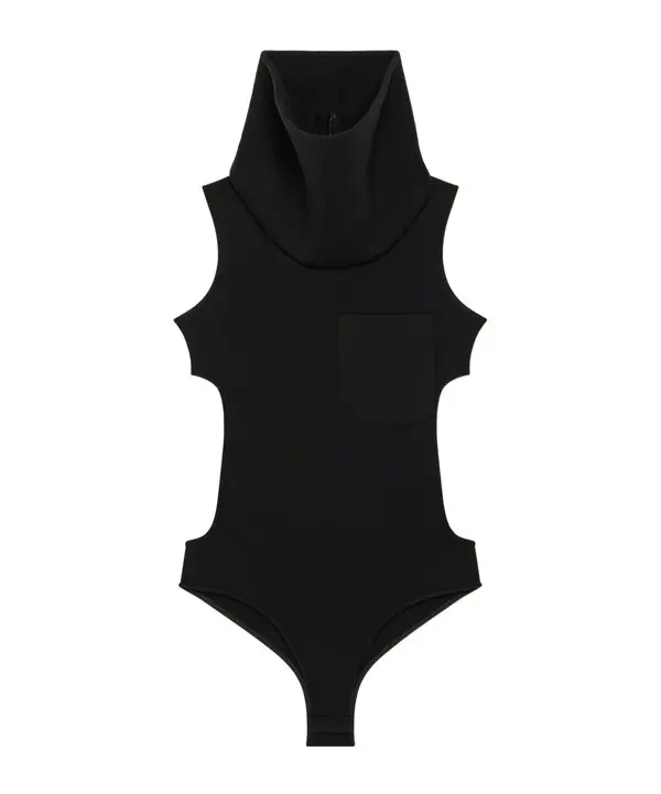 COURREGES High-neck Cut-out Bodysuit