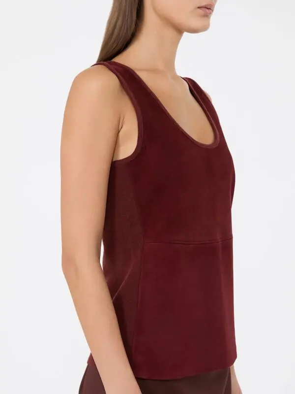 Max Mara Accordo Sleeveless Top - Wine Red