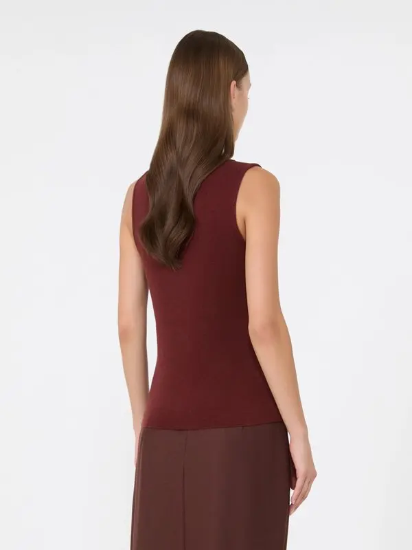 Max Mara Accordo Sleeveless Top - Wine Red