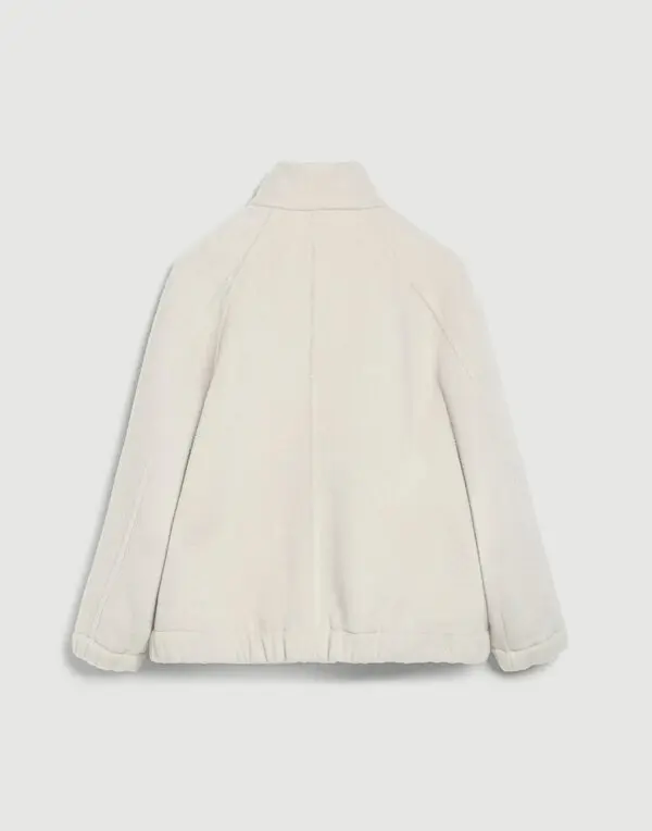 Brunello Cucinelli Virgin Wool And Cashmere Double Cloth Coat With Monili