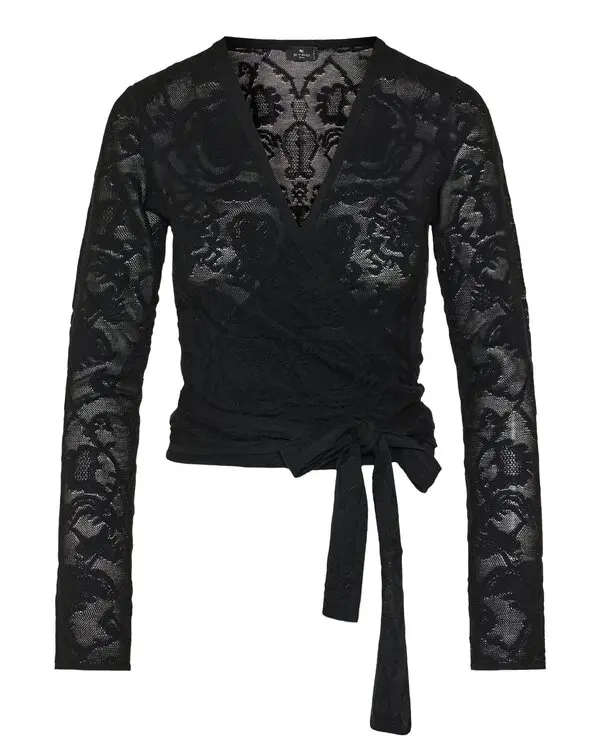 Etro Lace Wrap Cardigan