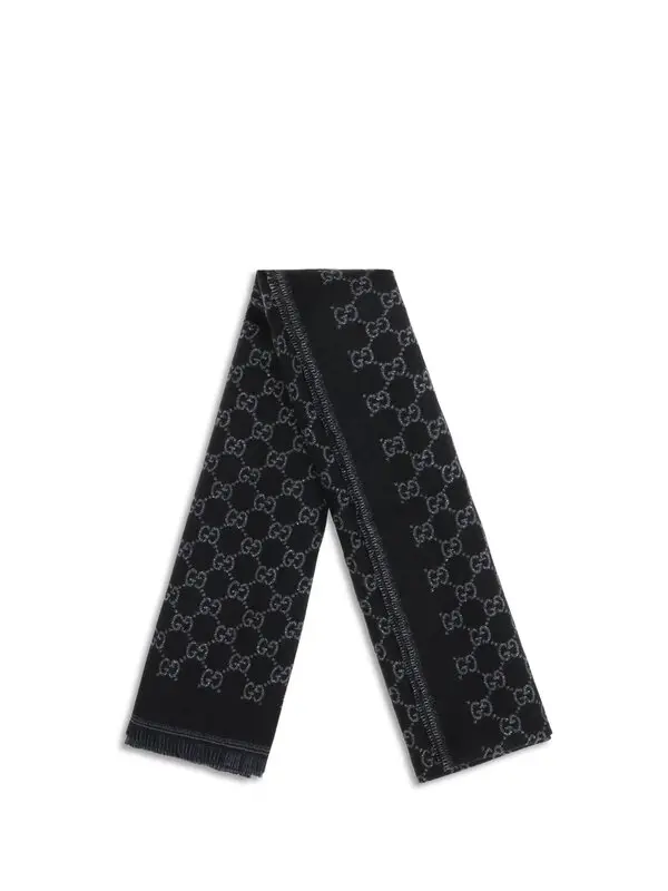 Gucci Miss Stenny Gg Monogram Wool Scarf