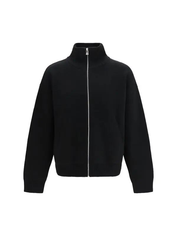 Axel Arigato Core Wool Zip-up Sweater - Black