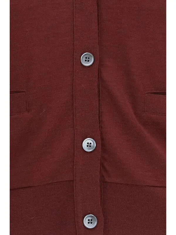 Thom Browne V-neck Merino Wool Cardigan