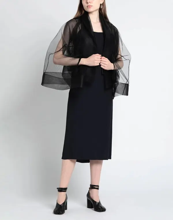 MAISON MARGIELA Solid-color Tulle Shawl Dress