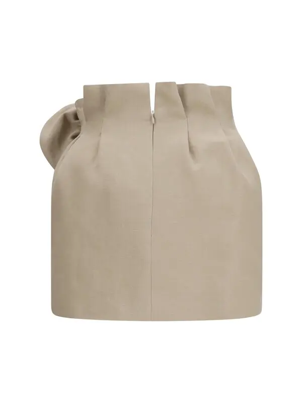 Magda Butrym Linen Mini Skirt - Cream