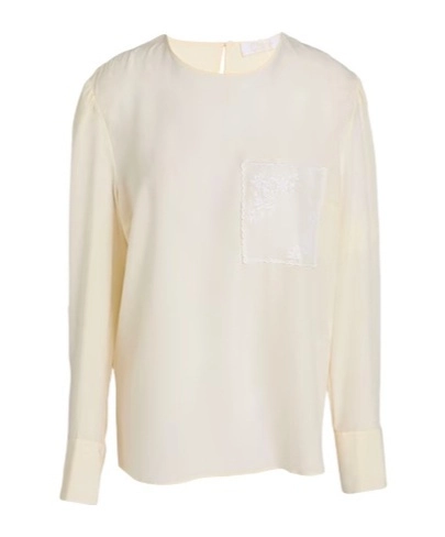 Chloé Solid Color Chiffon Top