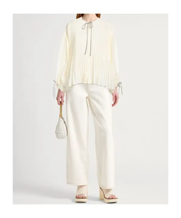 MAXCO. Tie Neck Top