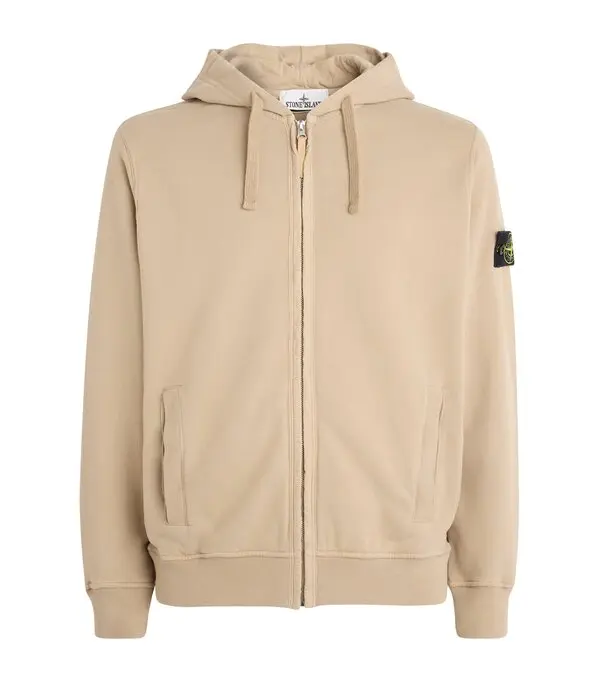 Stone Island Cotton Zip-up Hoodie - Brown