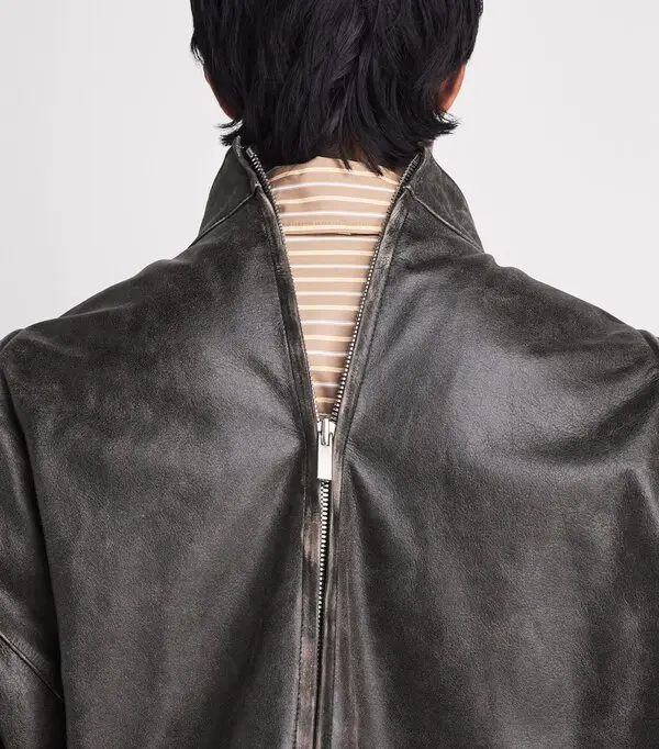 SYSTEM Leather Motorcycle Jacket