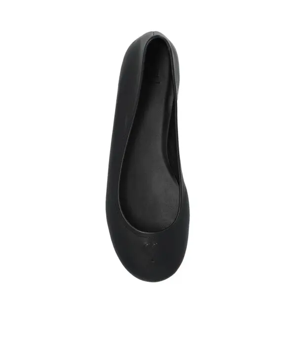 AMI Paris Logo Embossed Round-toe Ballet Flats