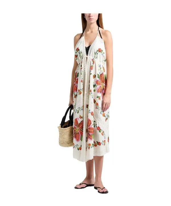 Farm Rio Multi-color Crochet Dress
