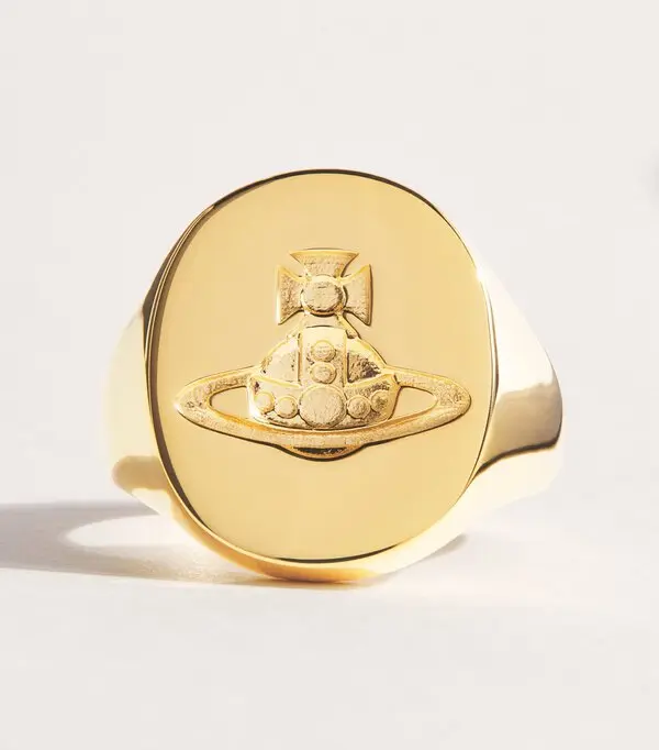 VIVIENNE WESTWOOD Plated Sterling Silver Orb Signet Ring