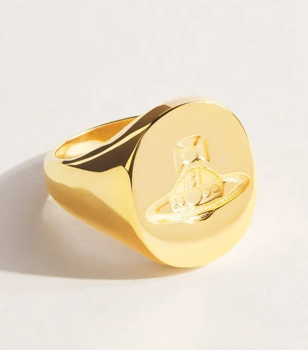 VIVIENNE WESTWOOD Plated Sterling Silver Orb Signet Ring