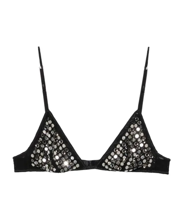 Oseree Crystal-embellished Triangle Bra