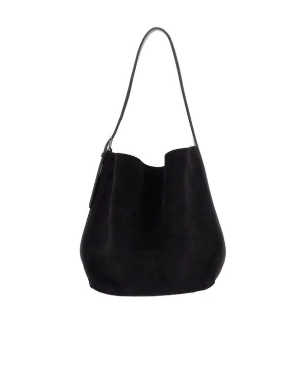 TOTEME Espresso Medium Suede Tote Bag - No