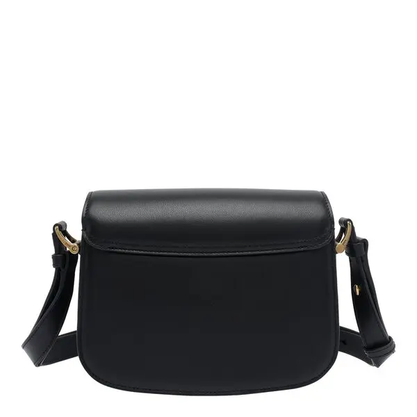 AMI Paris De Coeur Logo Detailed Crossbody Bag - Black