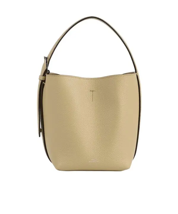 TOTEME Small Belted Grained-leather Tote