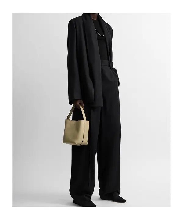 TOTEME Small Belted Grained-leather Tote