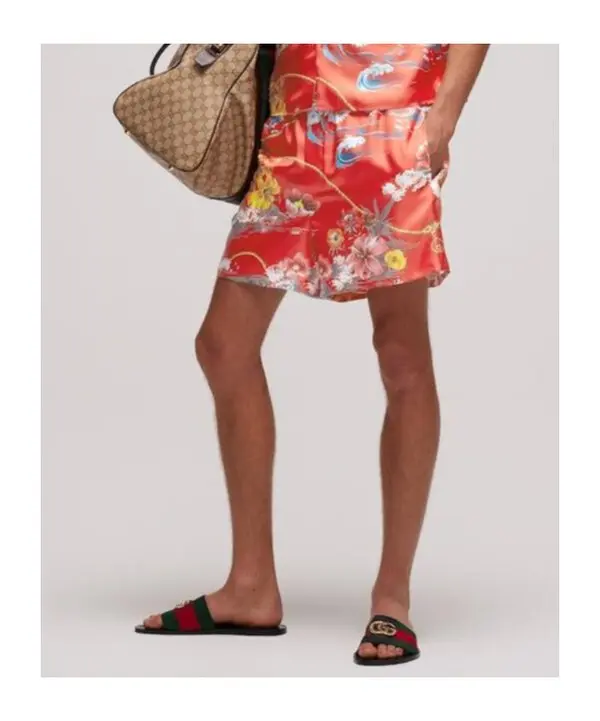 Gucci Printed Polyester Poplin Swim Shorts - Multi-color