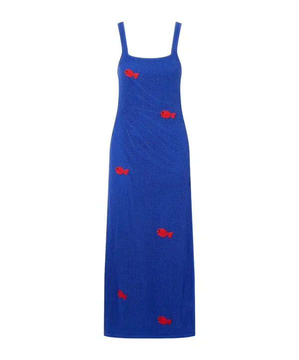 Staud Pietro Crochet Embroidered Dress