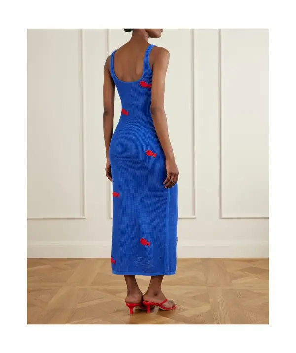 Staud Pietro Crochet Embroidered Dress