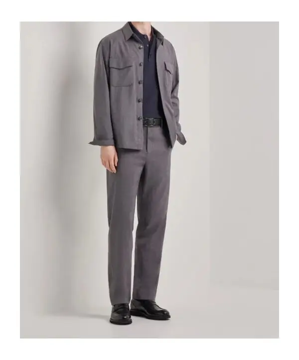 Canali Textured Knit Polo Sweater