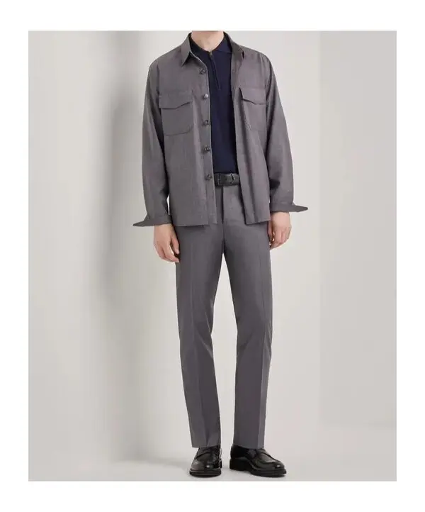 Canali Textured Knit Polo Sweater