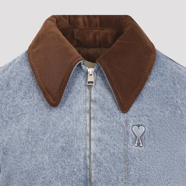 AMI Paris Zipped Denim Jacket
