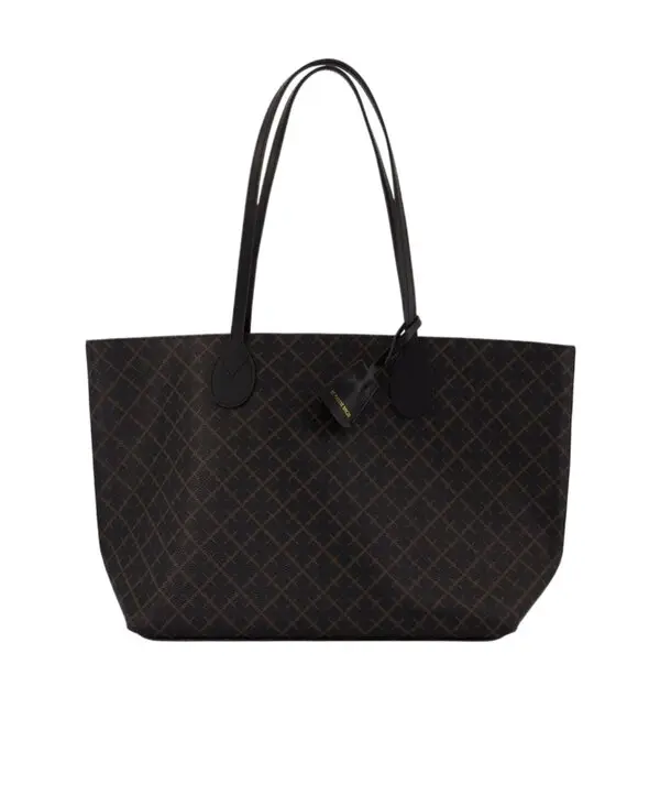 BY MALENE BIRGER Abigail Logo Tote Bag - Dark Chocolate