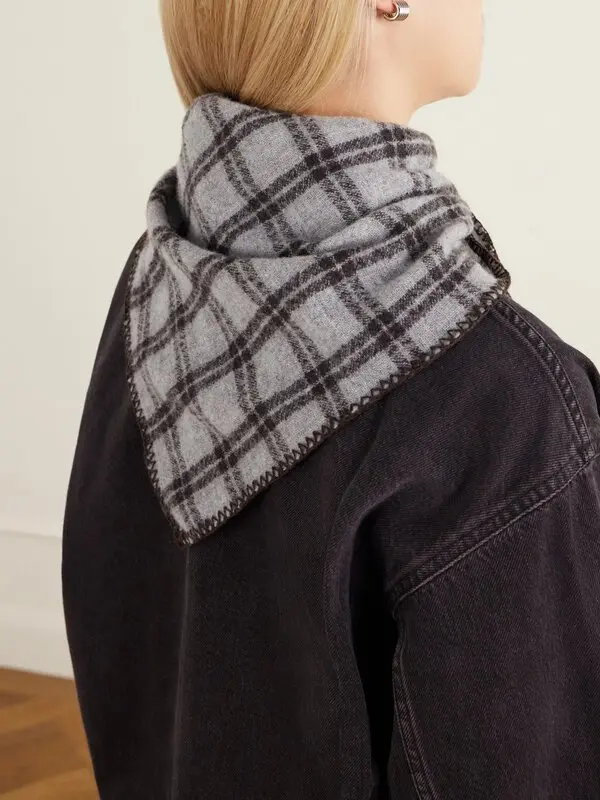 MFPEN Checked Virgin Wool Scarf