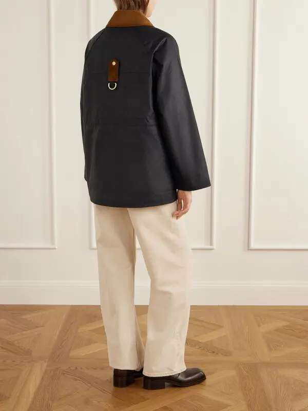 Barbour Treeton Corduroy-trimmed Cotton Jacket