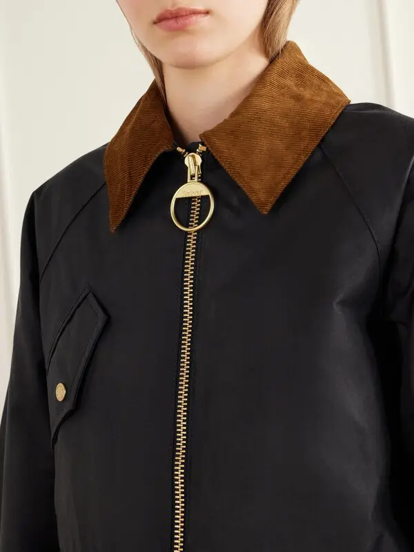 Barbour Treeton Corduroy-trimmed Cotton Jacket