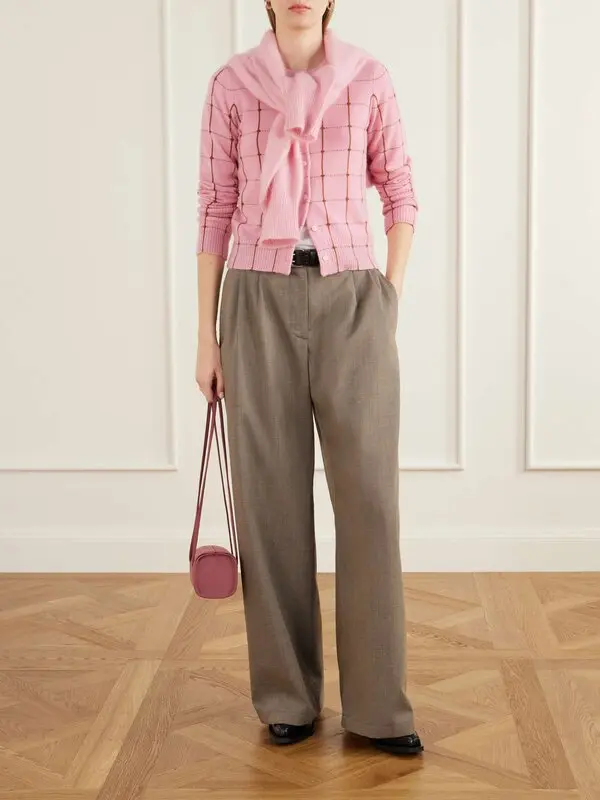 Guest In Residence Jane Checker Cashmere Cardigan