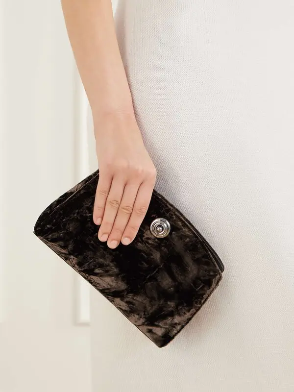 LIFFNER Pushlock Velvet Clutch