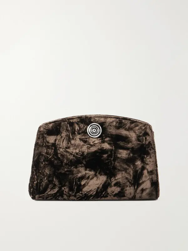LIFFNER Pushlock Velvet Clutch