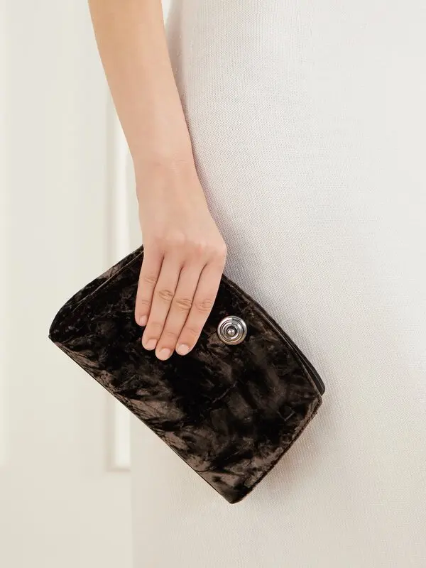 LIFFNER Pushlock Velvet Clutch