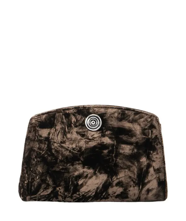 LIFFNER Pushlock Velvet Clutch - Brown