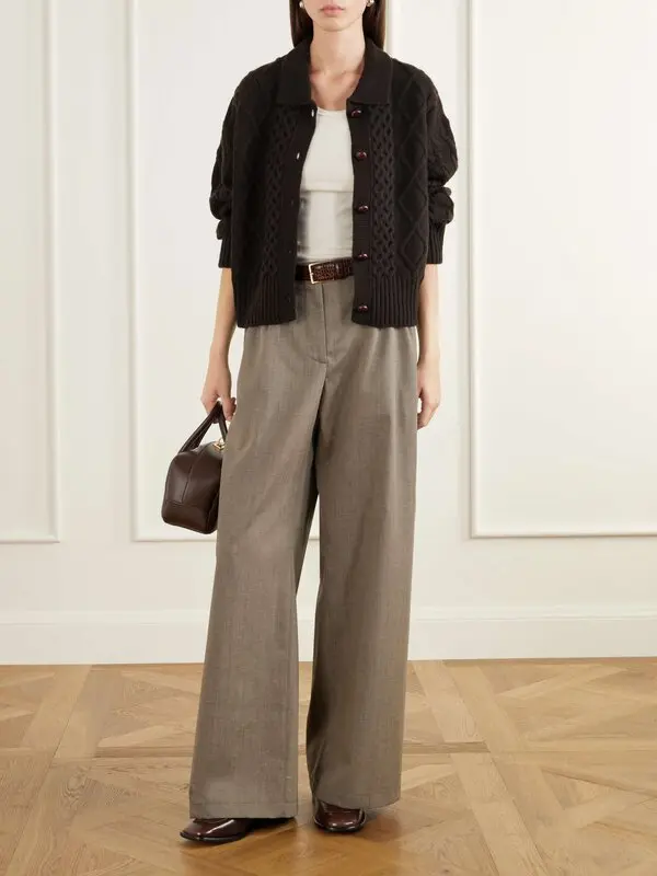 Arch4 Columbia Cable-knit Cashmere Cardigan