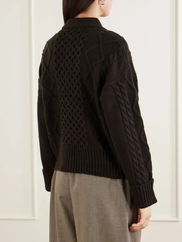 Arch4 Columbia Cable-knit Cashmere Cardigan