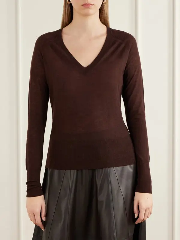 JOSEPH Cetus Cashair Cashmere Sweater - Brown