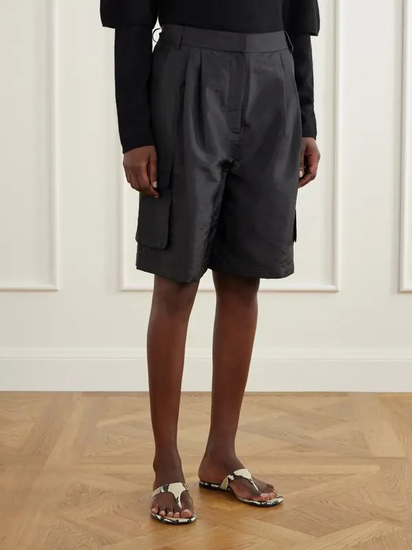 Tibi Stella Shell Shorts - Black