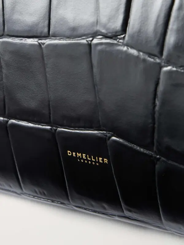 DEMELLIER The Stockholm Crocodile-effect Leather Shoulder Bag