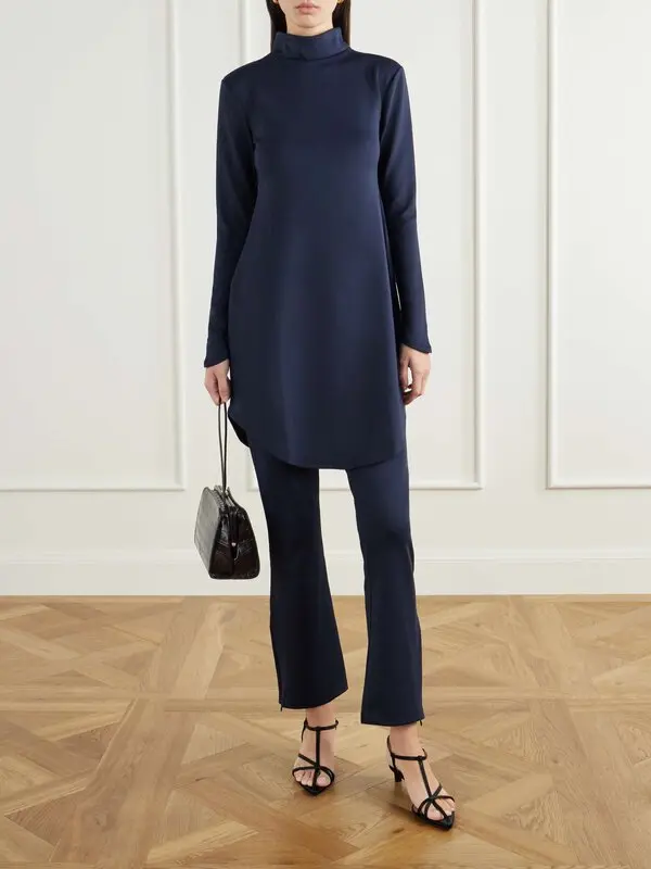 THE PARK Morgan Mock-neck Pyratex® Stretch-jersey Mini Dress