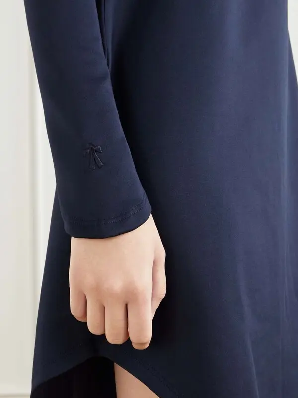 THE PARK Morgan Mock-neck Pyratex® Stretch-jersey Mini Dress
