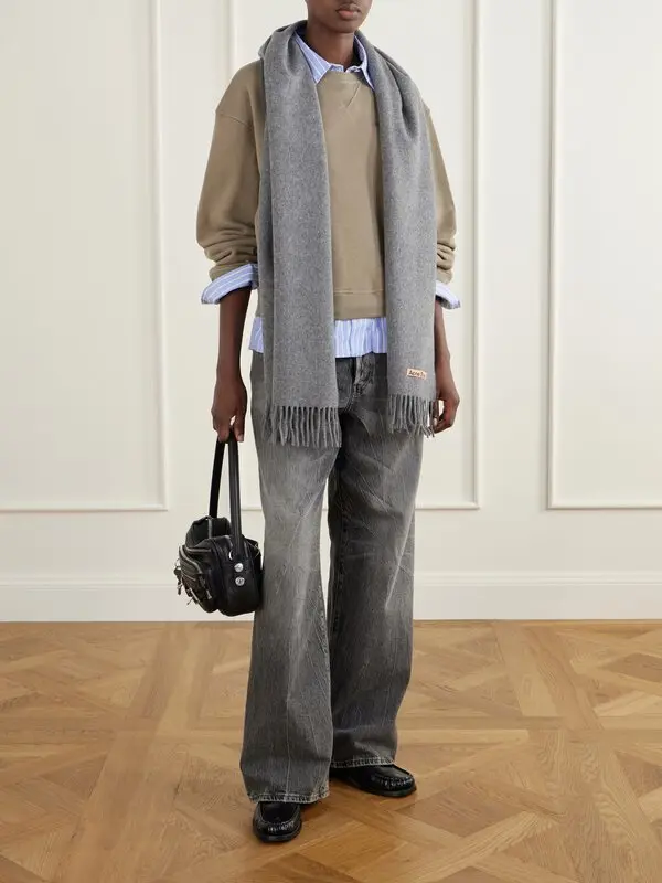 Acne Studios Fringe-detail Wool Scarf