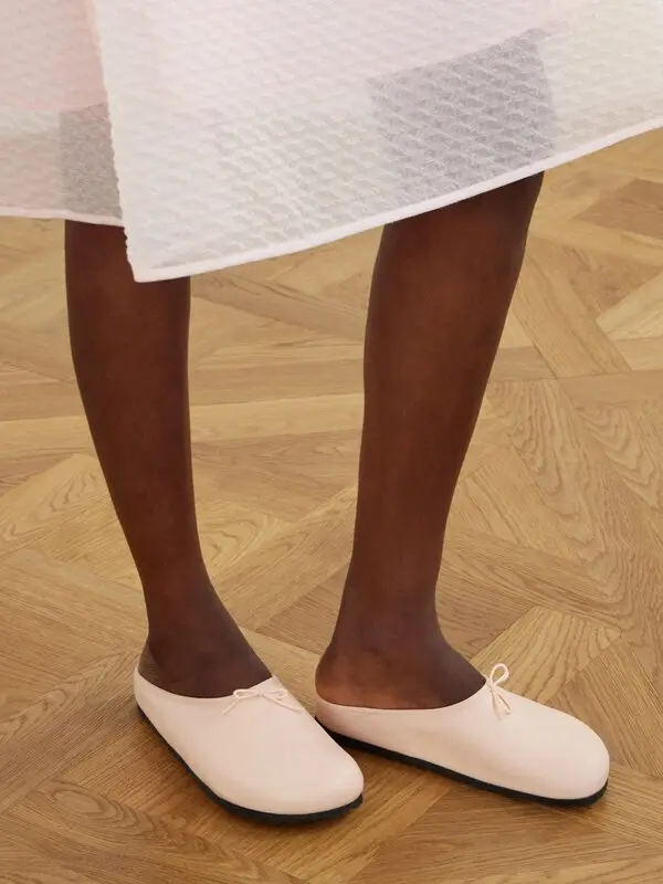 BIRKENSTOCK Repetto Opera Bow-embellished Leather Mules